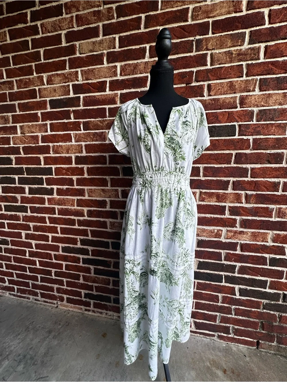 Rachel Zoe | Dresses | Rachel Zoe White Maxi Dress With Green Botanical ...